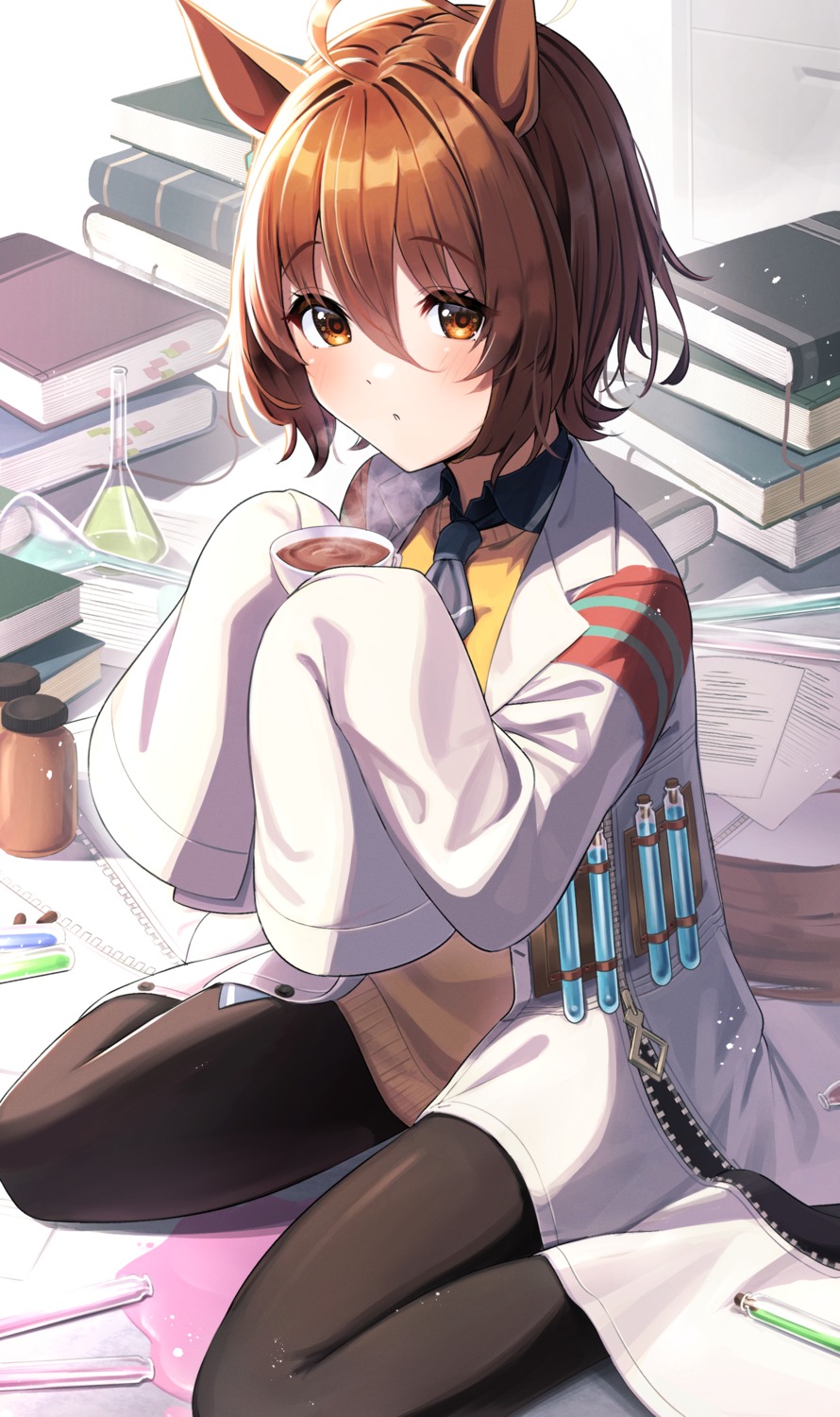 takom uma musume pretty derby agnes tachyon (umamusume) animal ears pantyhose sweater uniform ...